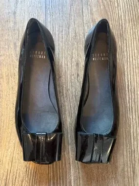 Stuart Weitzman | Shoes | Stuart Weitzman Black Patent Leather Open Toe ...